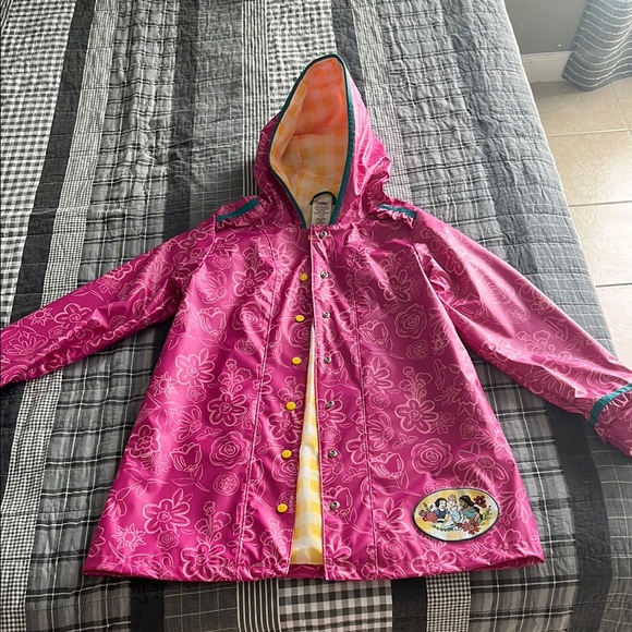 Disney | Jackets & Coats | Disney Pink Raincoat Lightweight Shiny ...